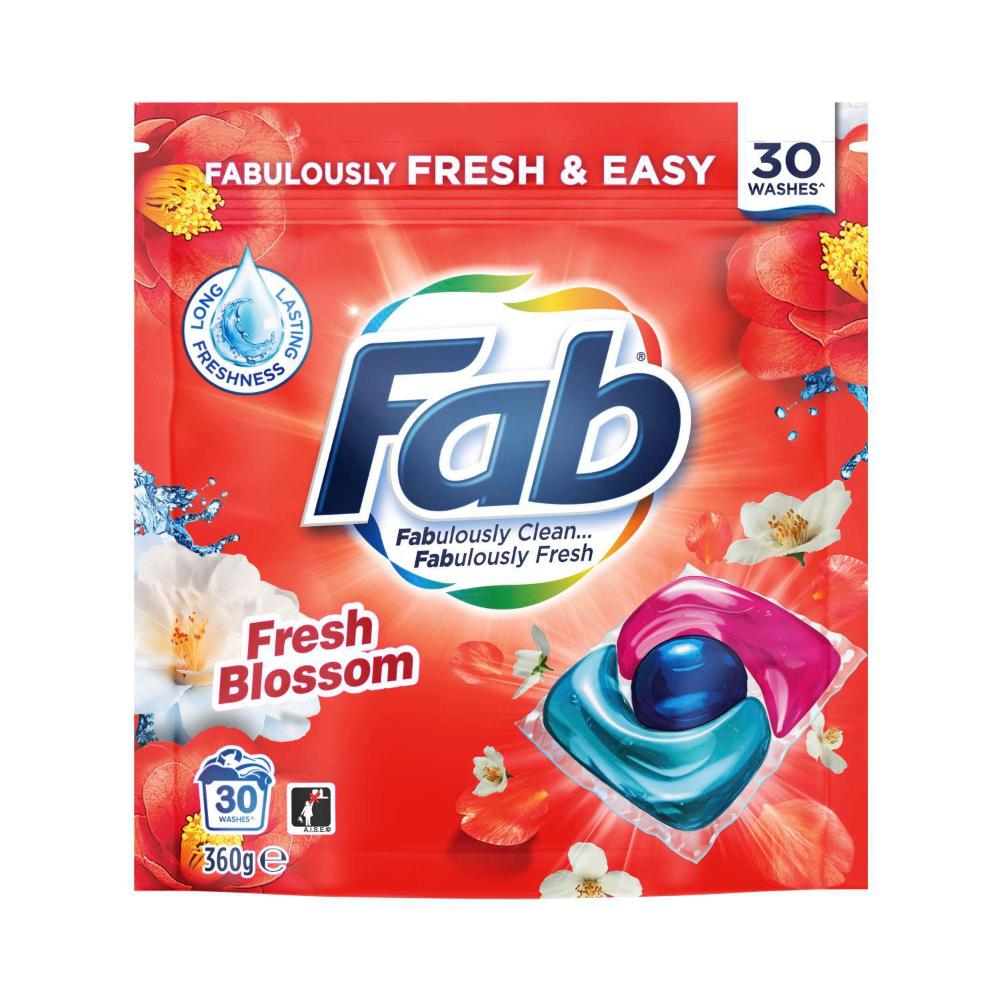 Buy FAB Laundry Capsules Fresh Blossom 30 Pack | Coles