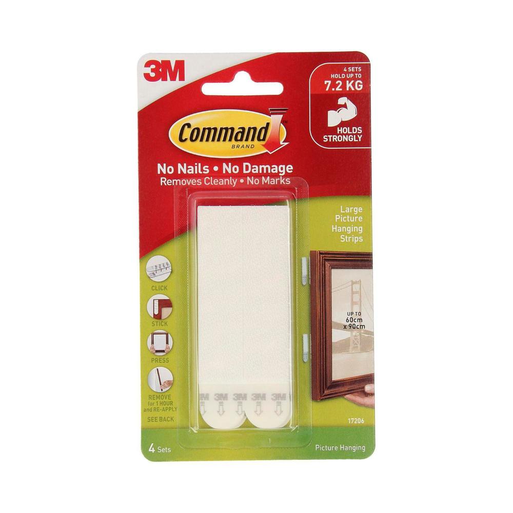 Buy 3m Hanging Strip White XL 4 Pack | Coles