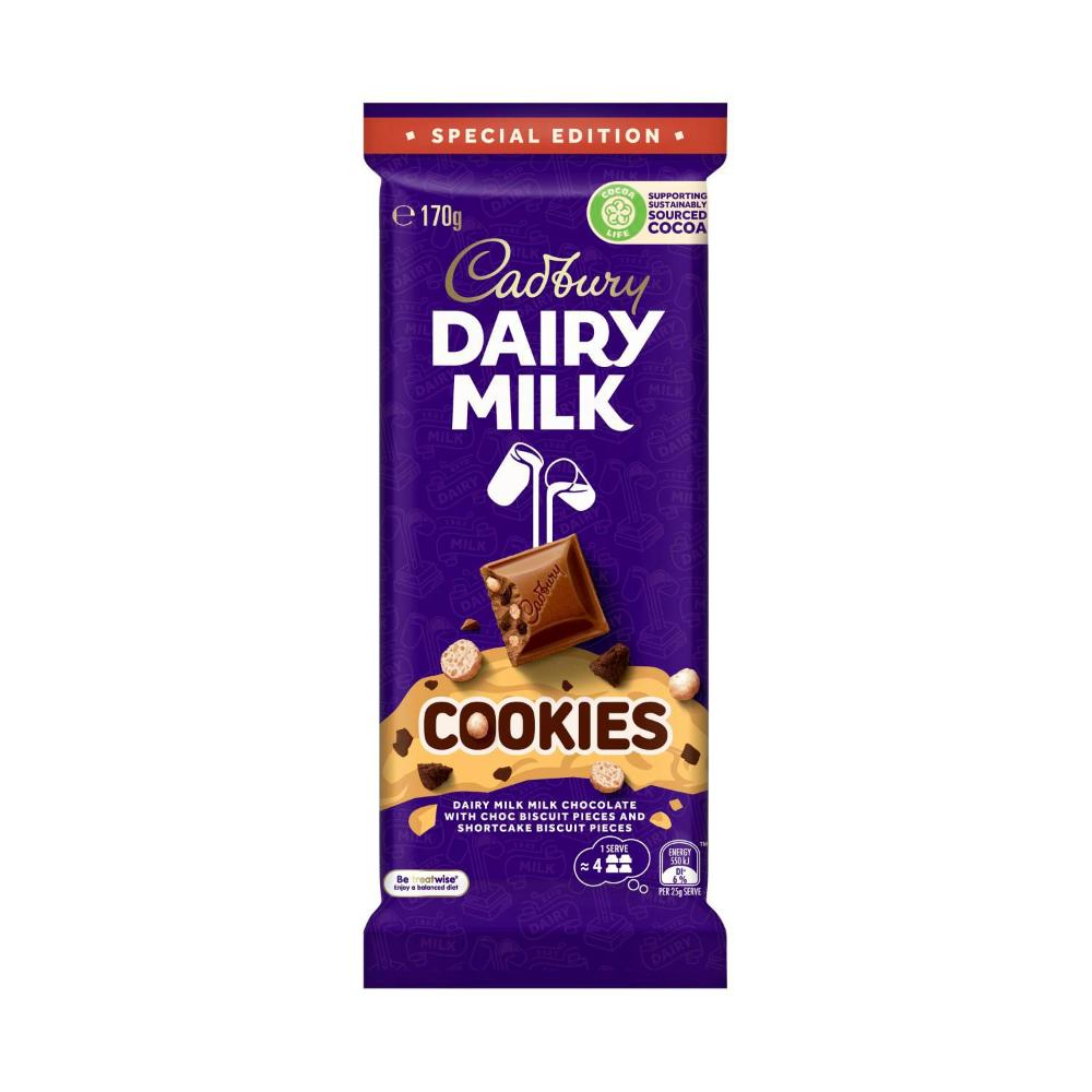 Buy Cadbury Dairy Milk Cookie Block Chocolate Block 170g | Coles