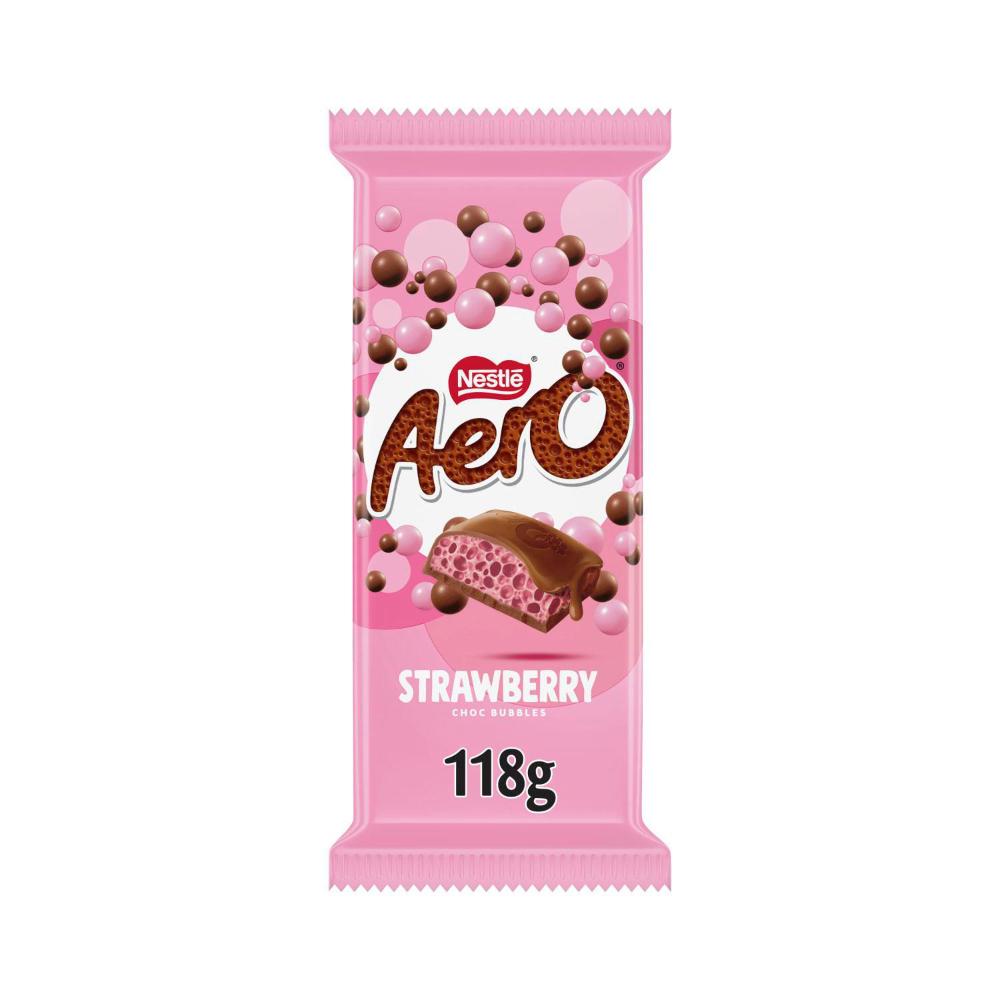 Buy Nestle Aero Strawberry Block Chocolate 118g | Coles