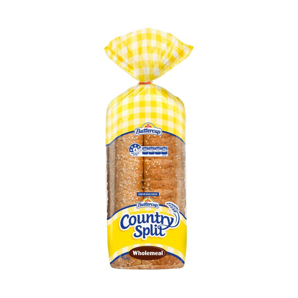 Buy Buttercup Country Split Bread Wholemeal 450g | Coles