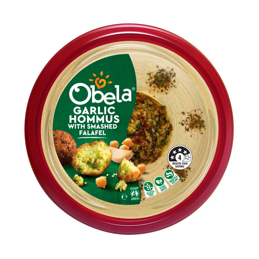 Buy Obela Garnished Dip Garlic Hommus With Smashed Falafel 220g | Coles