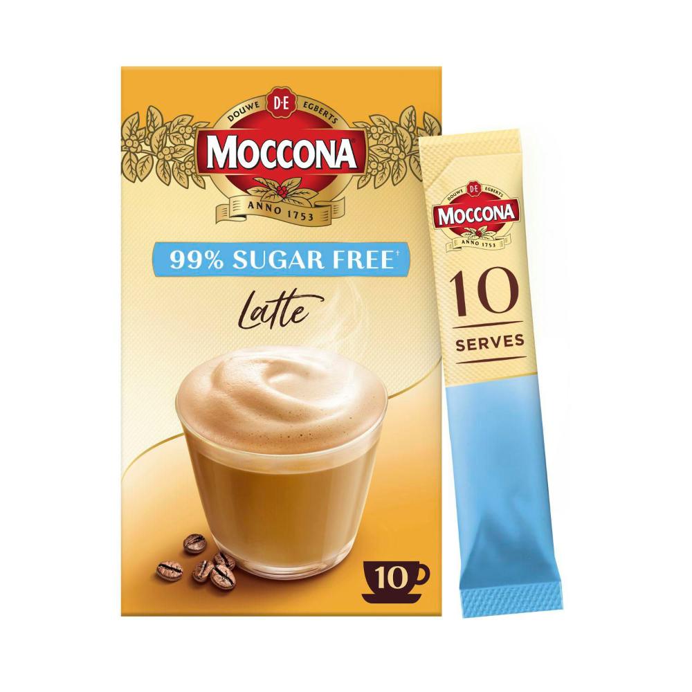 Buy Moccona 99% Sugar Free Latte Coffee Sachets 10 Pack | Coles