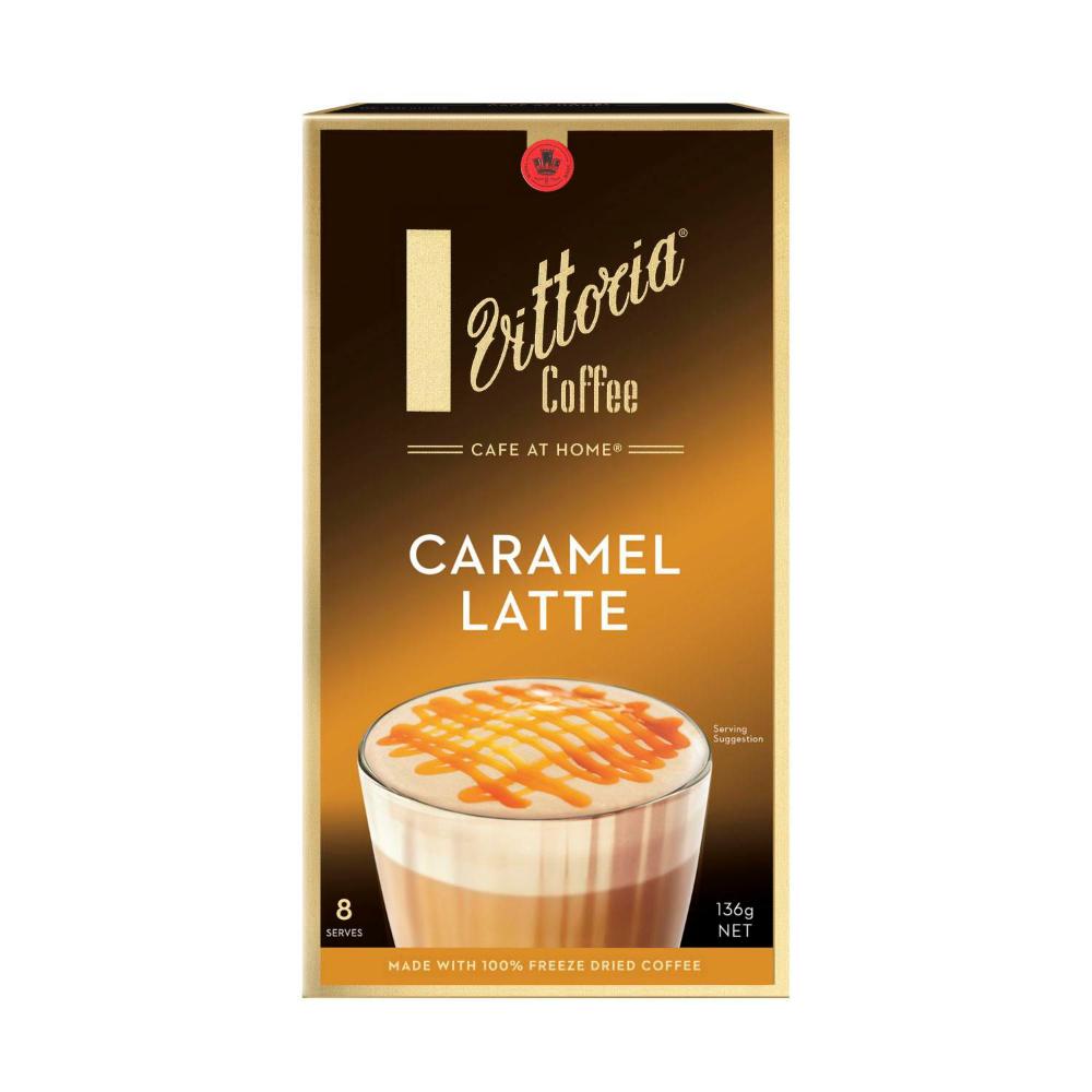 Buy Vittoria Caramel Latte Coffee Sachets 8 Pack | Coles