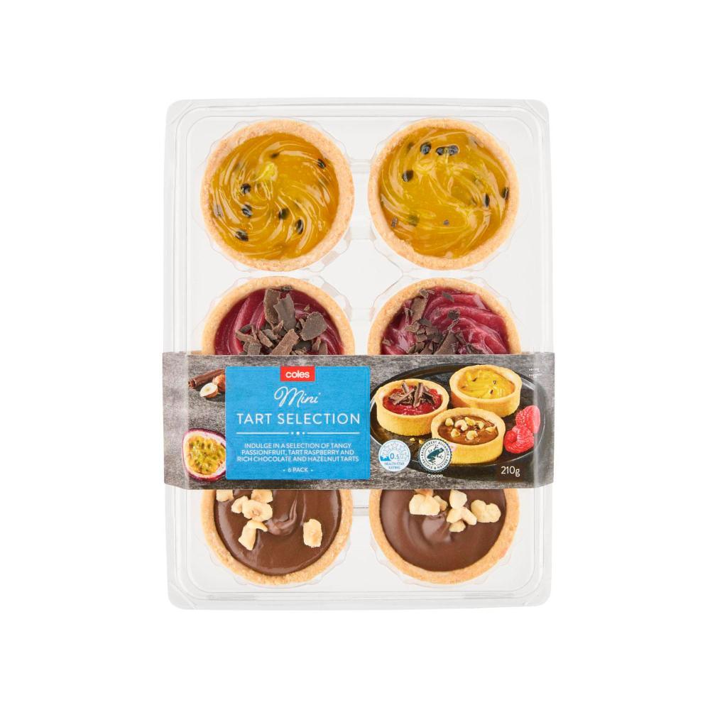 Buy Coles Mini Tart Selection 6 Pack 210g | Coles