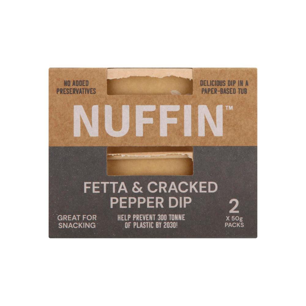 Buy Nuffin Fetta And Cracked Pepper Dip Snack Pack 2x50g 100g | Coles