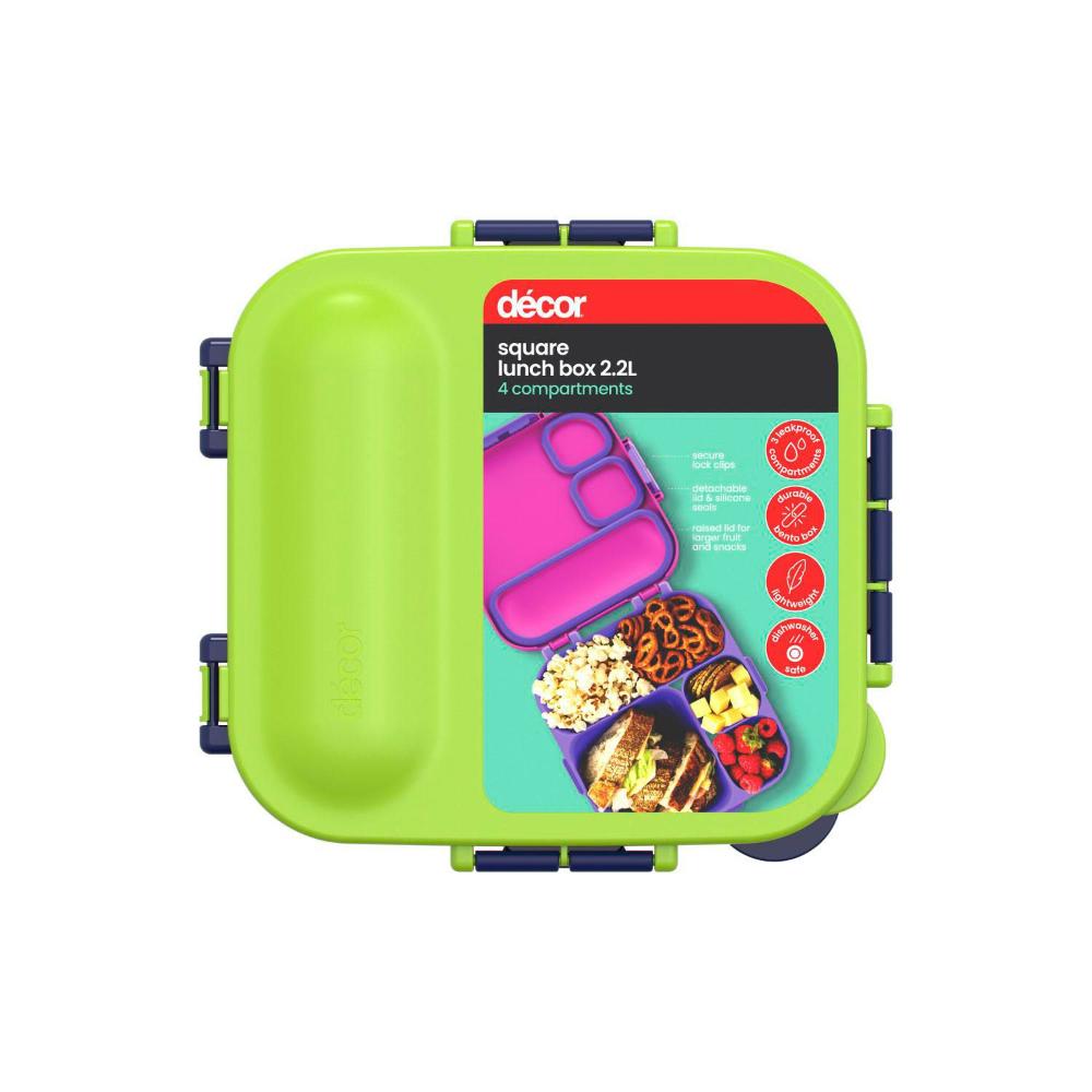 Buy Decor Square Lunch Box 2.2l 1 Each | Coles
