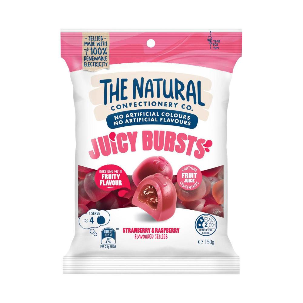 Buy The Natural Confectionery Co. Juicy Bursts Strawberry & Raspberry ...
