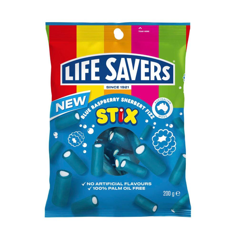Buy Life Savers Blue Raspberry Sherbert Fizz Stix 200g | Coles