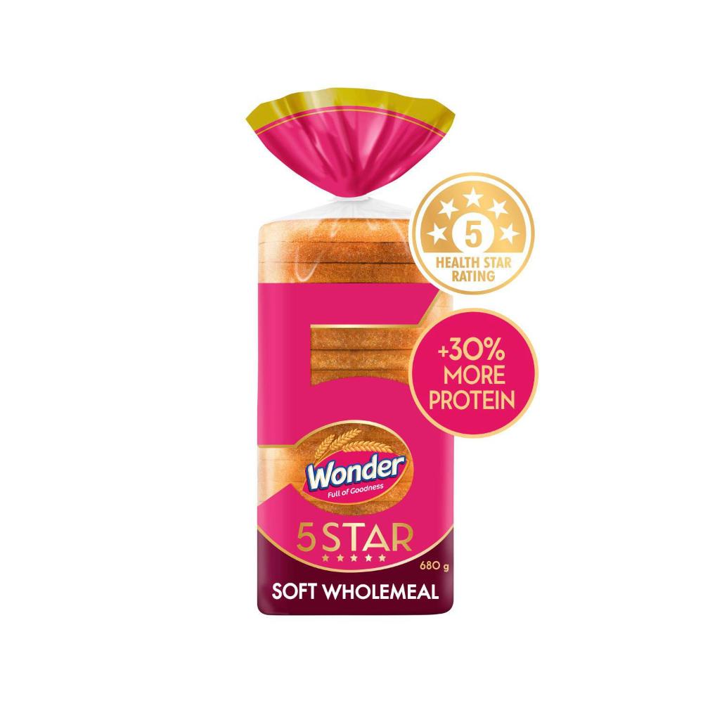 Buy Wonder 5 Star Wholemeal 680g | Coles