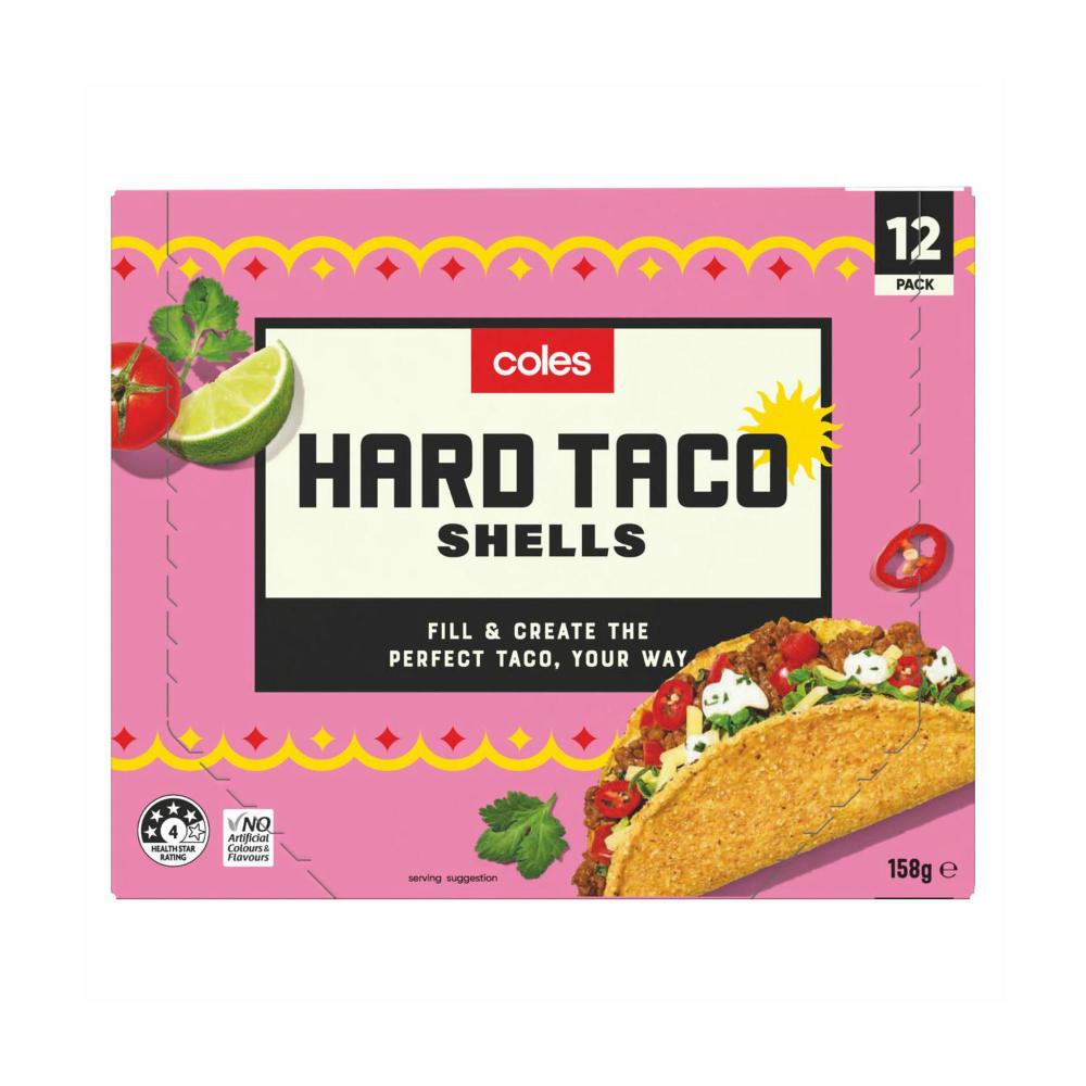 Buy Coles Mexican Hard Taco Shells 158g | Coles
