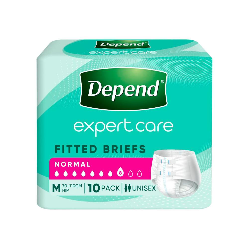 Buy Depend Fitted Brief Medium Size 10 Pack | Coles