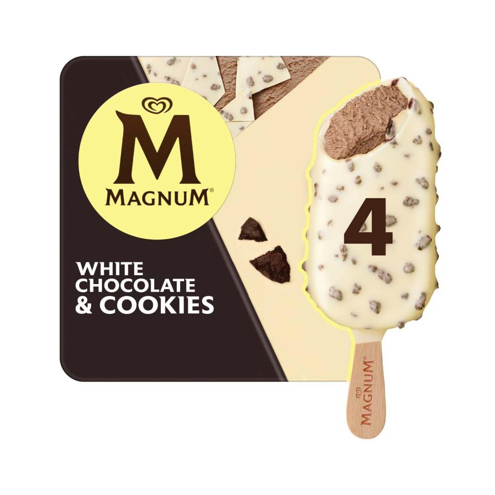 Buy Streets Magnum White Chocolate & Cookies Ice Cream Sticks 4 Pack ...