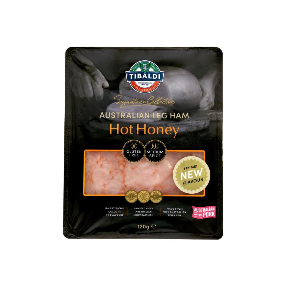 Buy Tibaldi Australian Hot Honey Leg Ham 120 GRAM | Coles