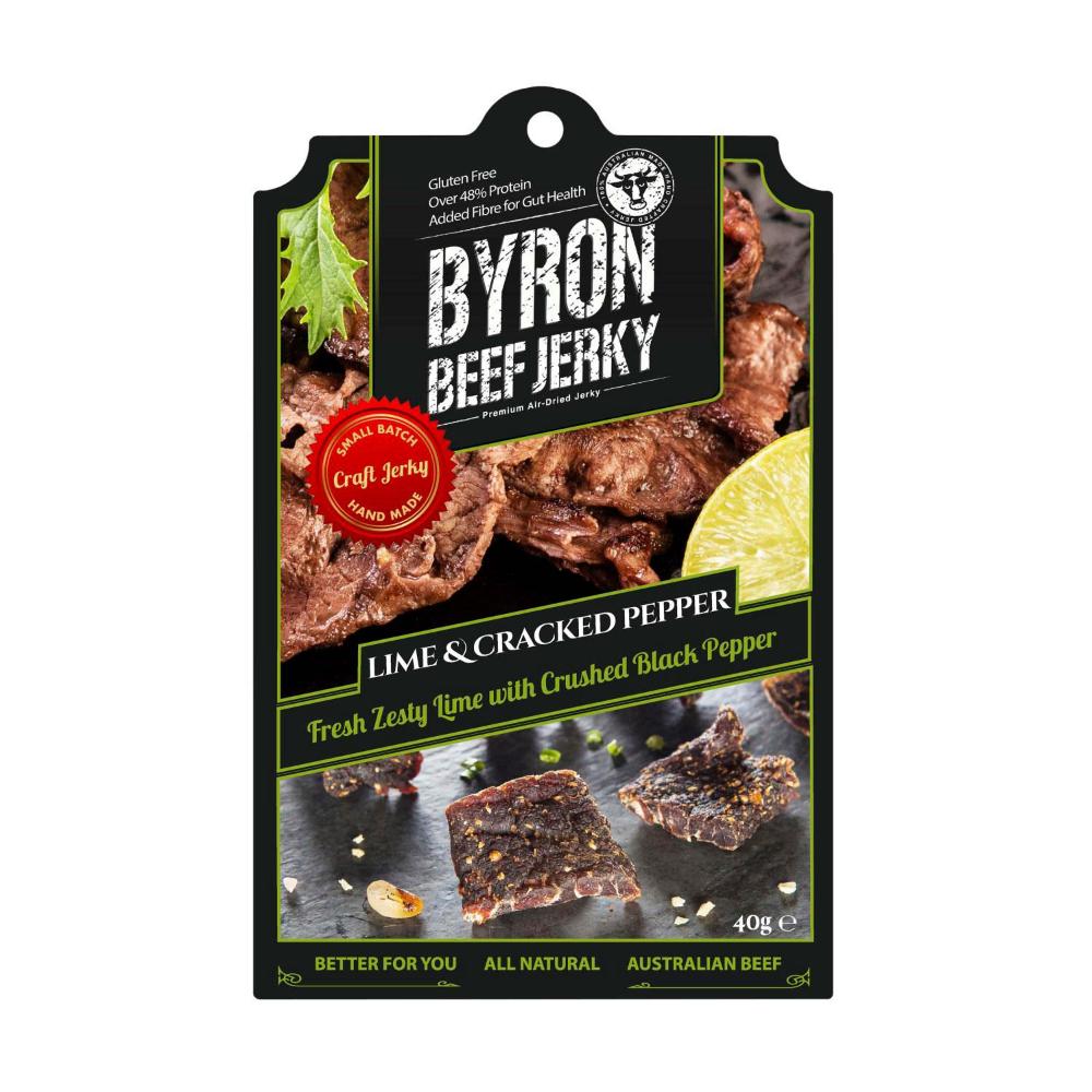 Buy Byron Beef Jerky Lime & Cracked Pepper 40g | Coles