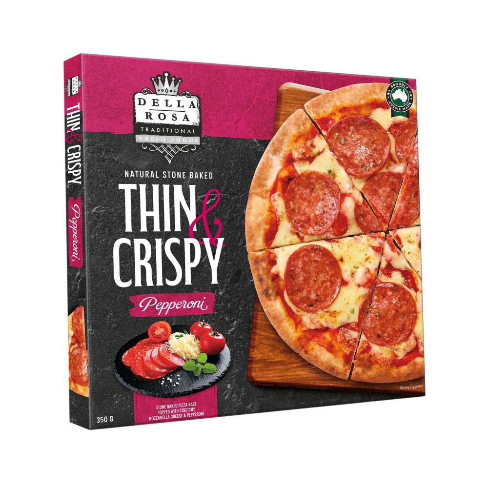 Buy Della Rosa Thin & Crispy Pepperoni Pizza 350g | Coles