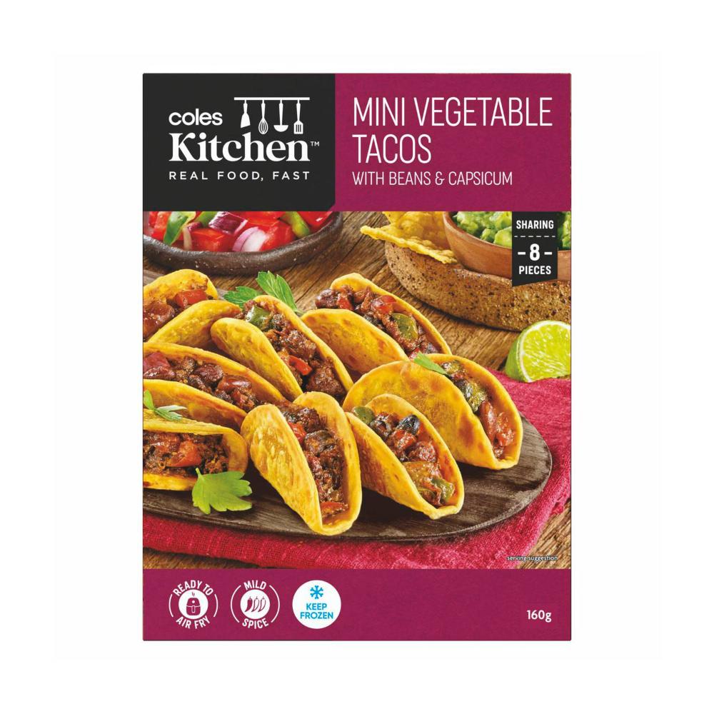 Buy Coles Kitchen Mini Vegetable Tacos 160g | Coles