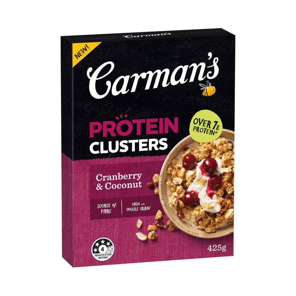 Buy Carman's Protein Clusters Cranberry & Coconut 425g | Coles