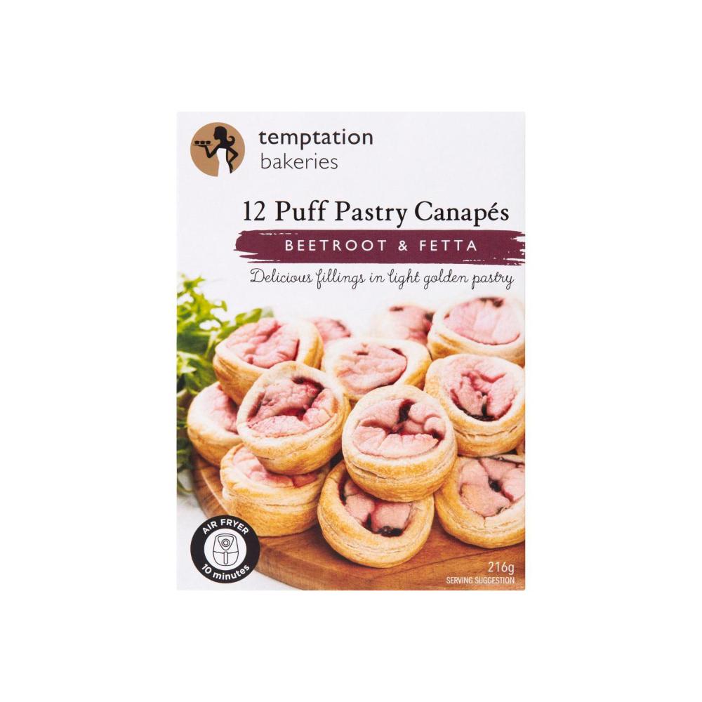 Buy Temptation Beetroot And Feta Canapes 12 Pack 216g | Coles
