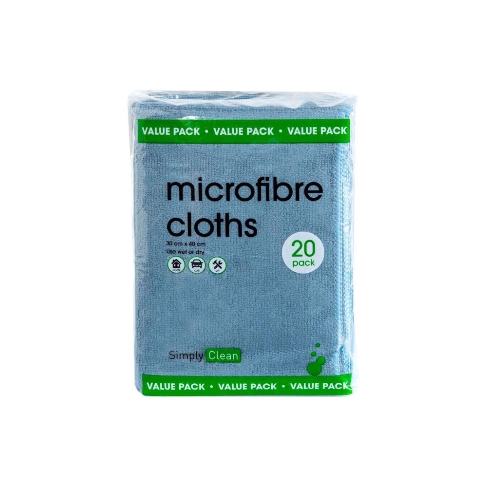 Buy Simply Clean Microfibre Cleaning Cloths 20 Pack | Coles