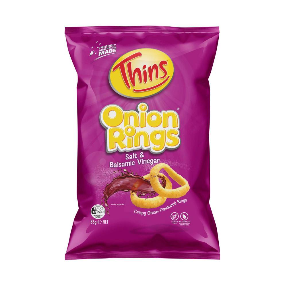 Buy Thins Onion Rings Salt & Vinegar 85g | Coles