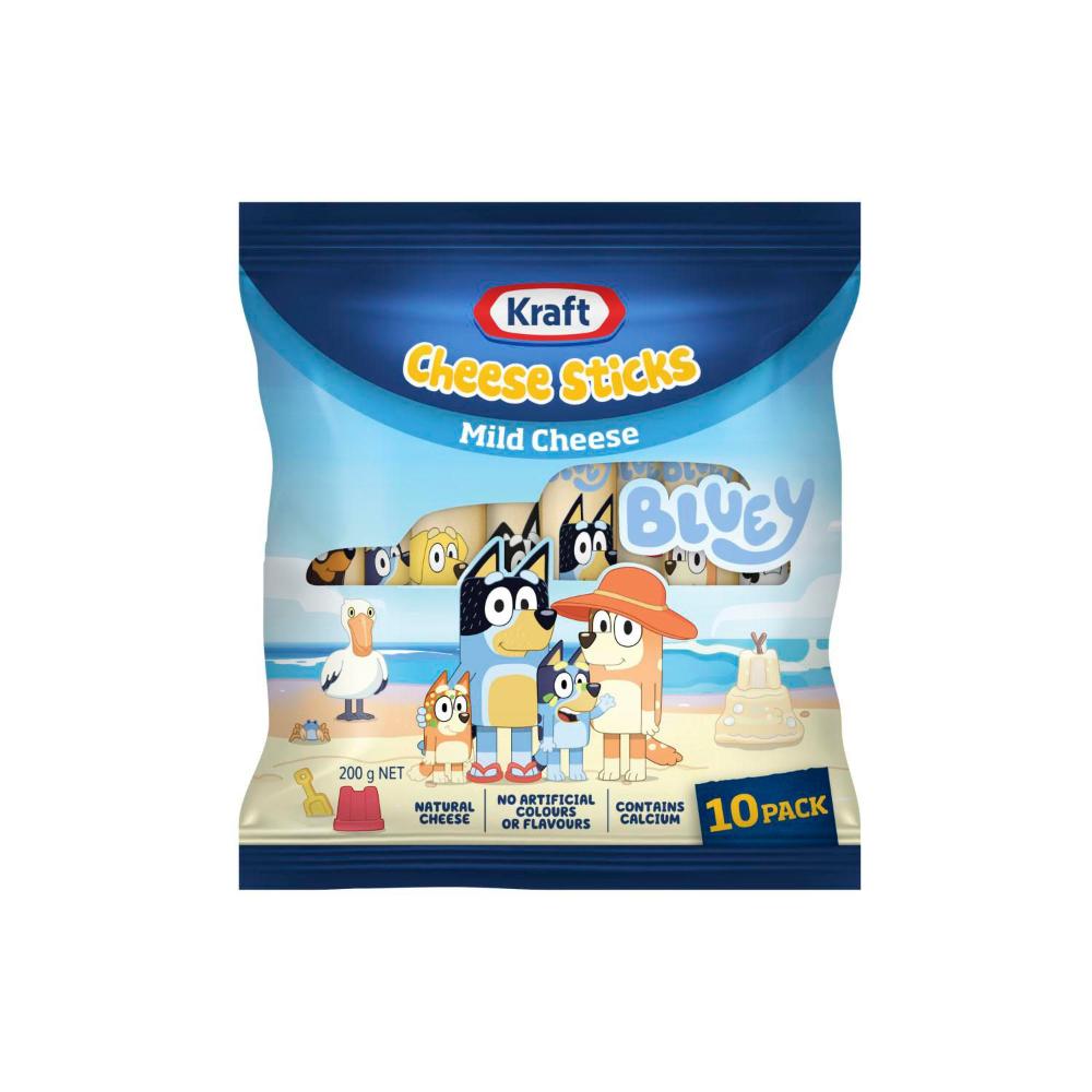 Buy Kraft Bluey Cheese Sticks 10 Pack 200g | Coles