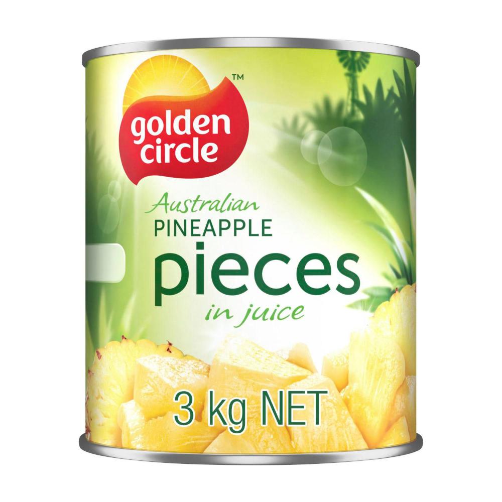 Buy Golden Circle Aussie Pineapple Pieces In Juice 3Kg | Coles