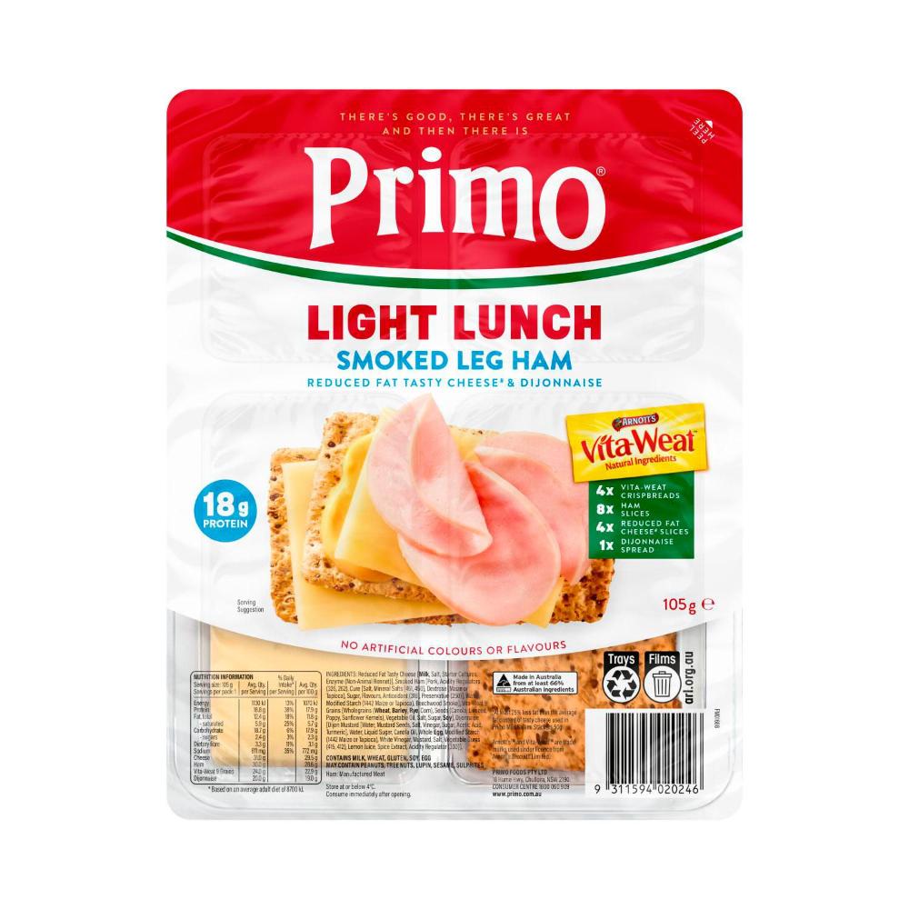 Buy Primo Light Lunch Smoked Ham Tasty Cheese & Vita Weat 9 Grains ...