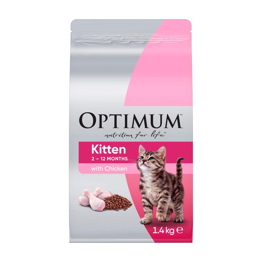 Buy Optimum Dry Cat Food Kitten Chicken 1.4kg | Coles