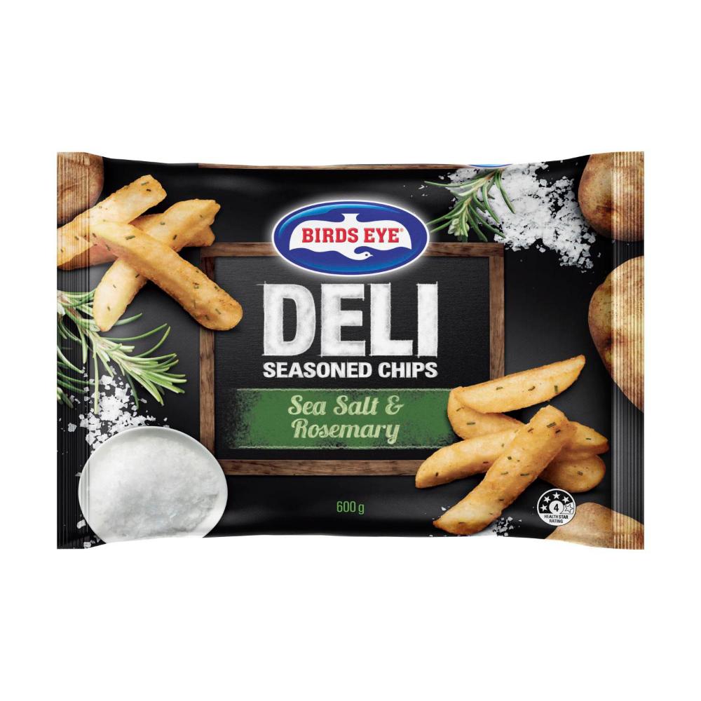 Buy Birds Eye Deli Sea Salt & Rosemary Seasoned Potato Chips 600g | Coles