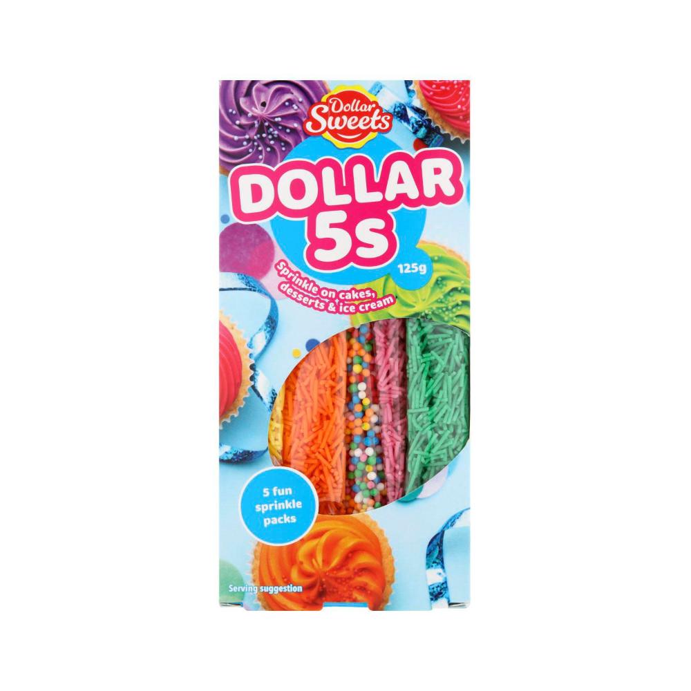 Buy Dollar Sweets Sprinkles 5 In 1 Pack 125g | Coles