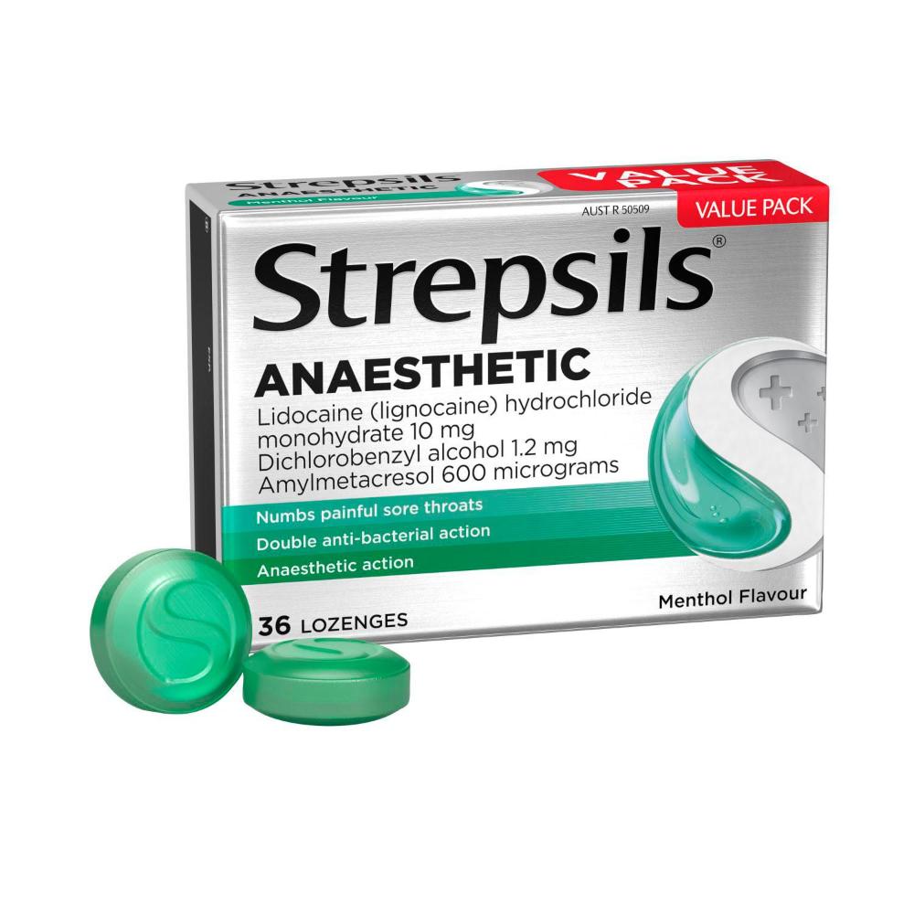Buy Strepsils Plus Anaesthetic Lozenges 36 pack | Coles