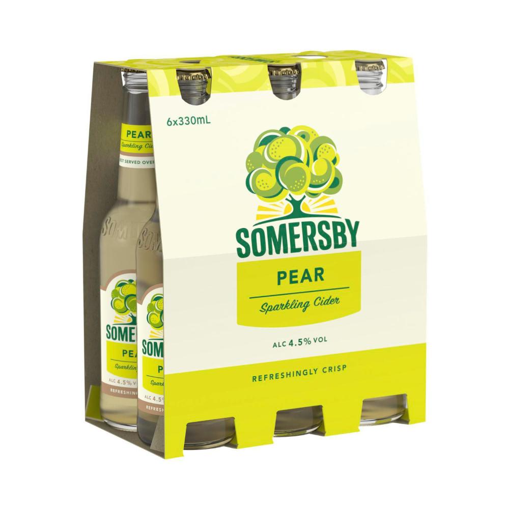 Buy Somersby Pear Cider Bottle 330ml 6 Pack | Coles