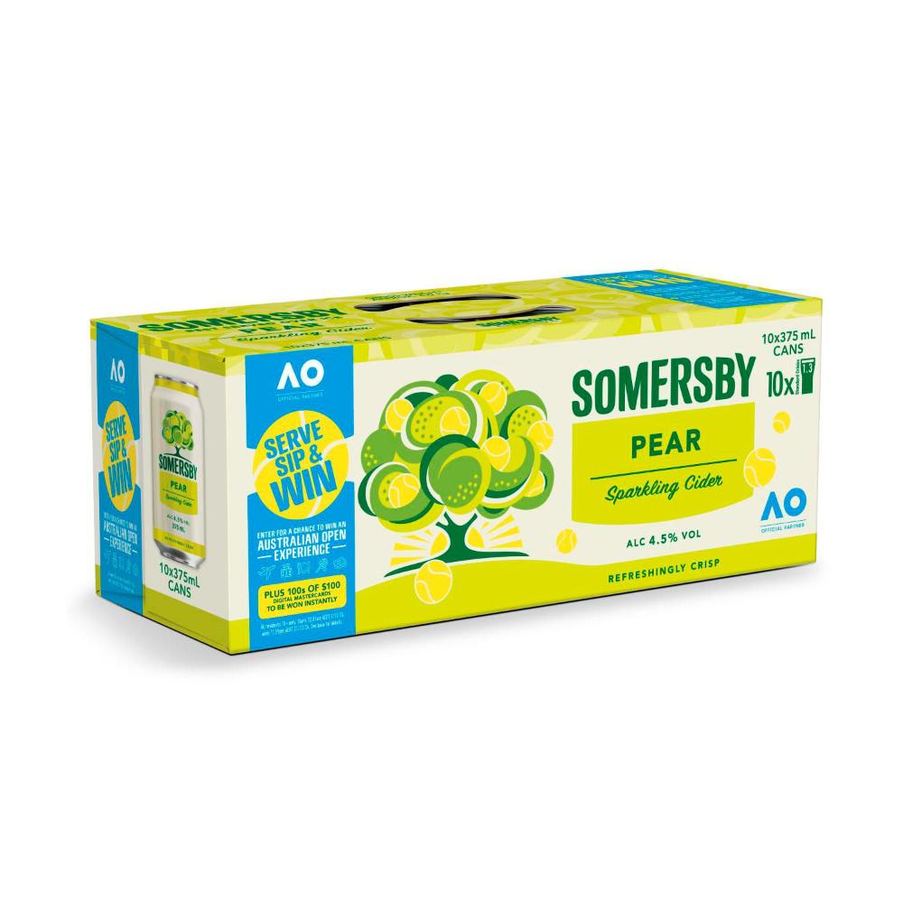 Buy Somersby Pear Cider Can 375ml 10 Pack | Coles