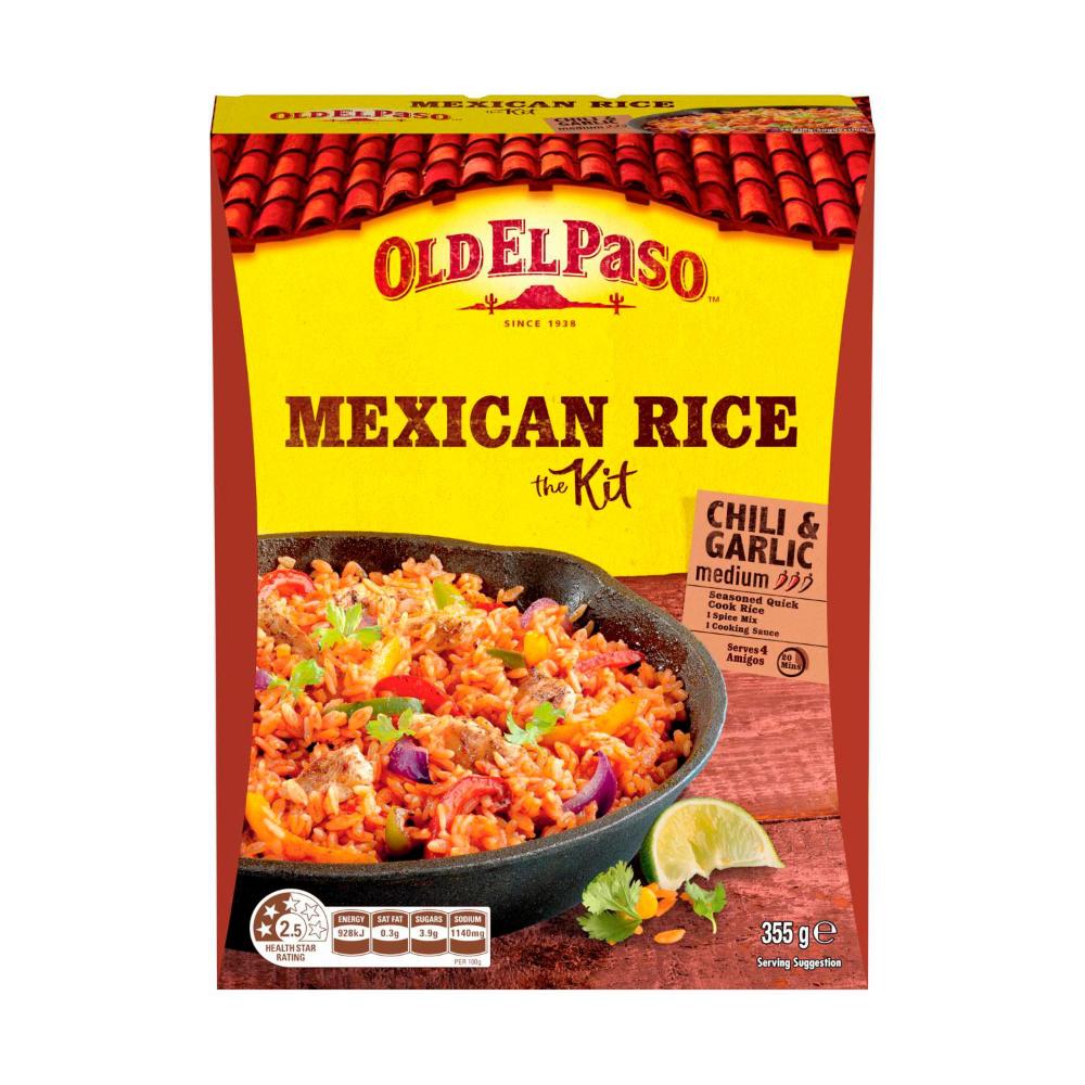 Buy Old El Paso Chilli & Garlic Rice Dinner Kit 355g | Coles
