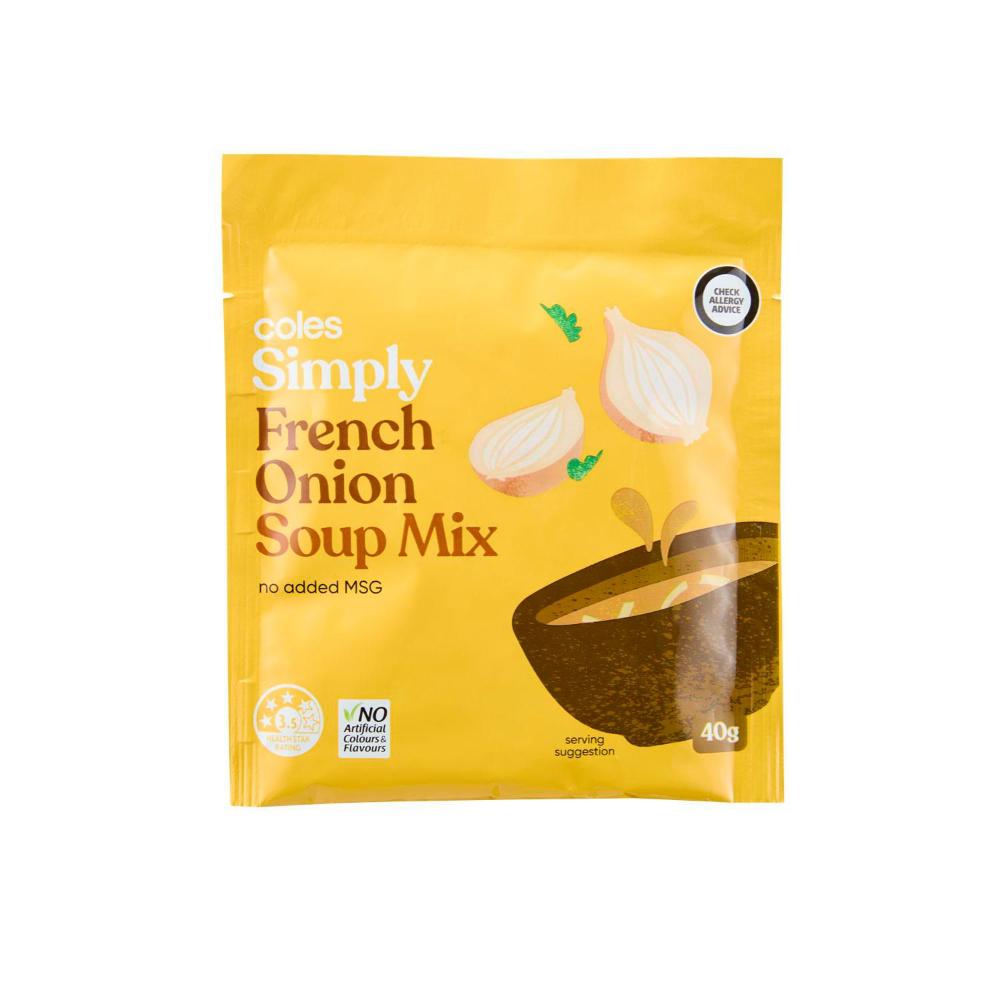 Buy Coles Simply Soup Packet French Onion 40g | Coles