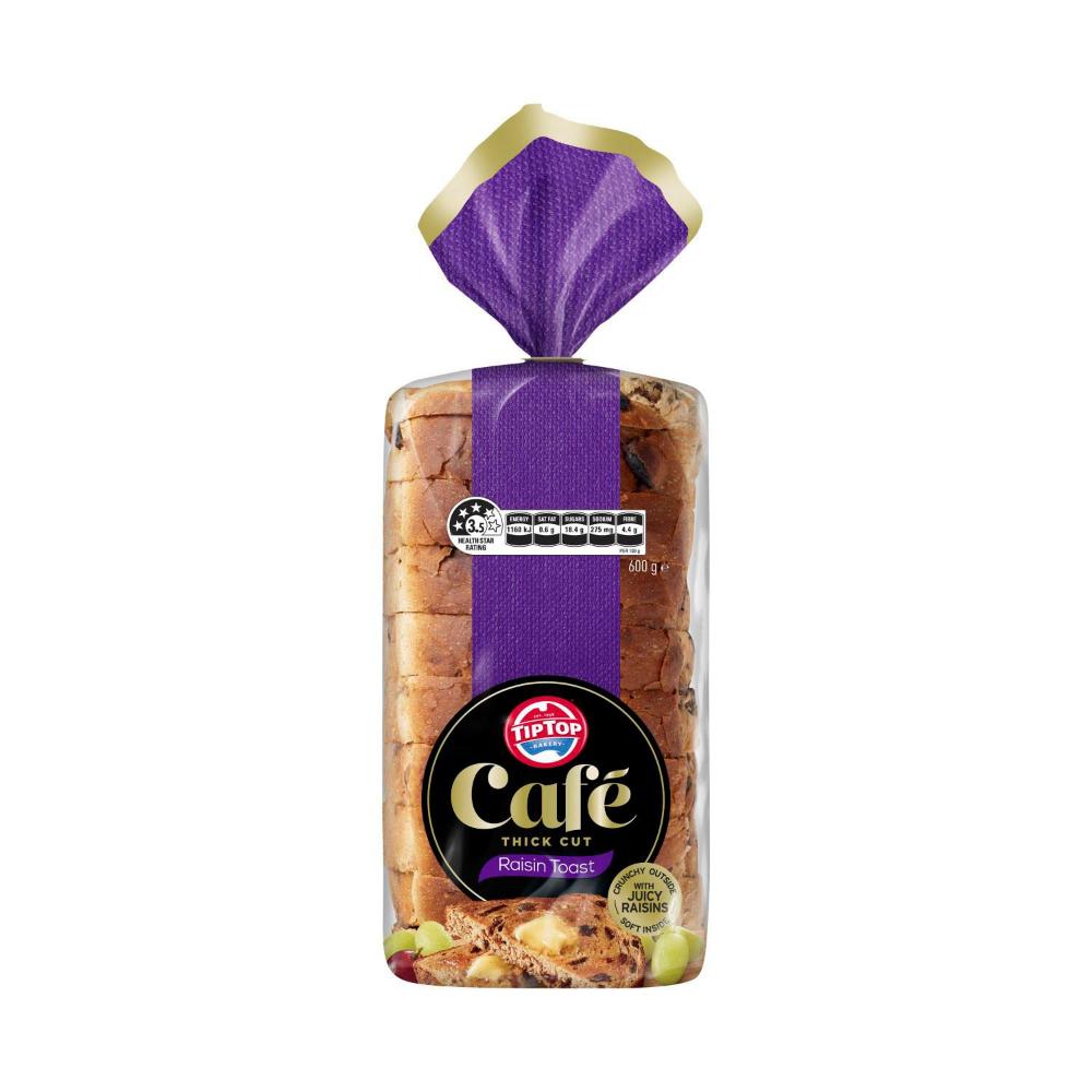 Buy Tip Top Cafe Thick Raisin Toast Bread 600g | Coles