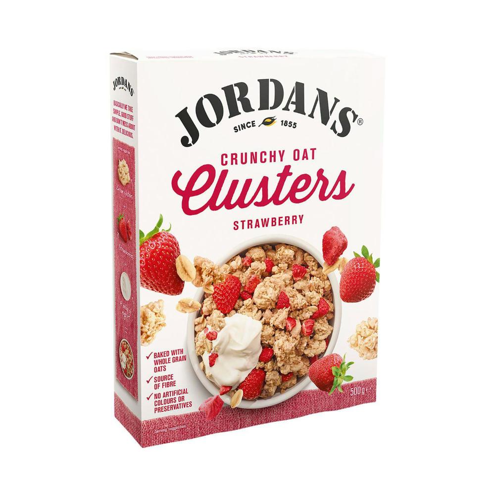 Buy Jordans Crunchy Oat Clusters Strawberry 500g | Coles