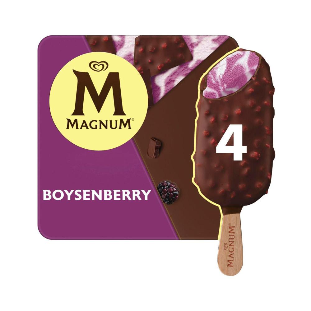 Buy Magnum Boysenberry Sticks 4 Pack 360mL | Coles