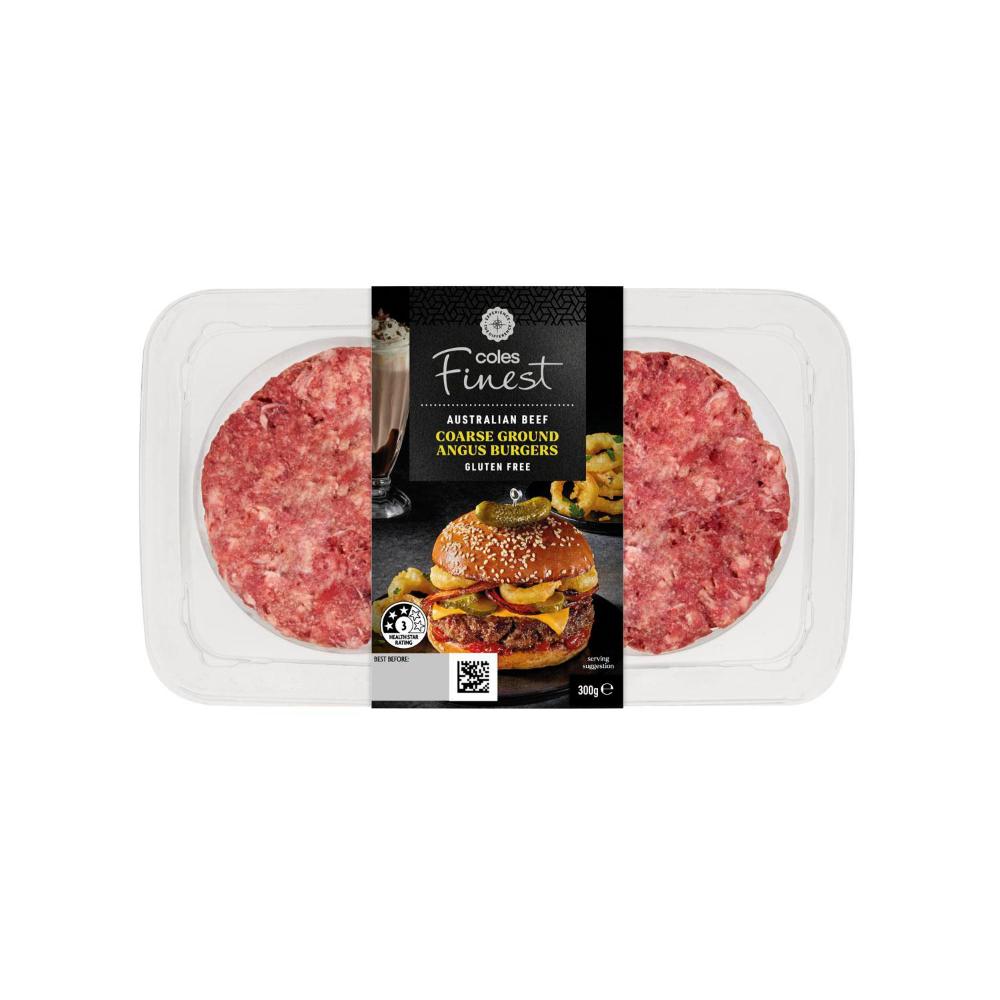 Buy Coles Finest Angus Beef Burgers 300g | Coles