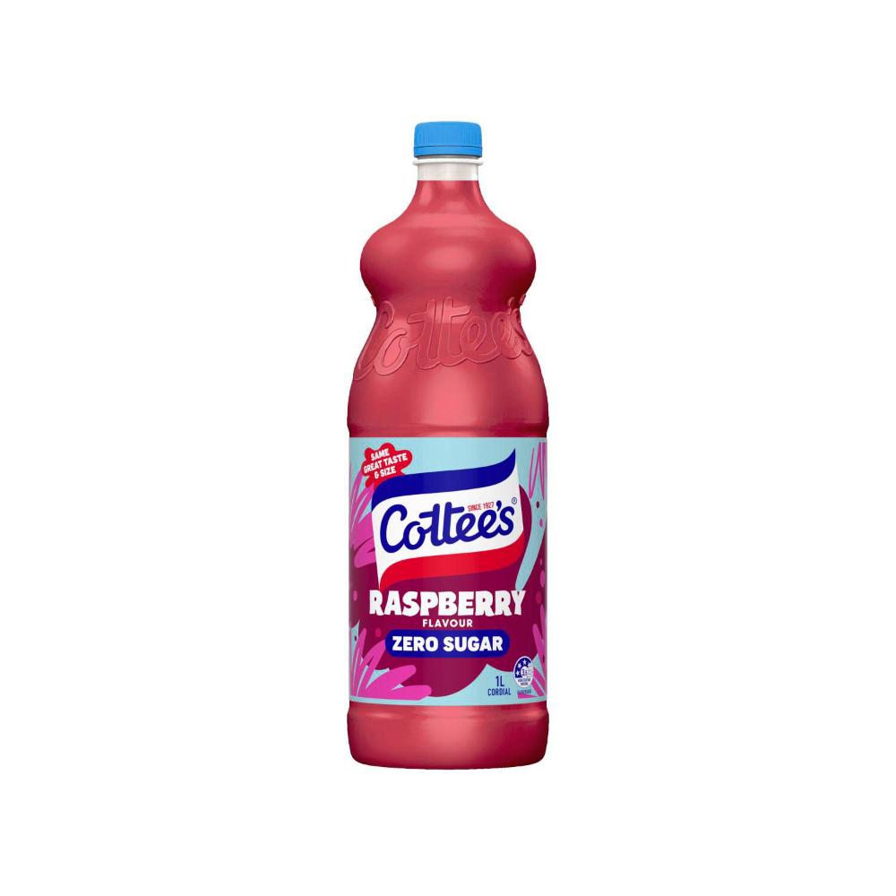 Buy Cottee's Cordial Raspberry Zero Sugar 1L | Coles