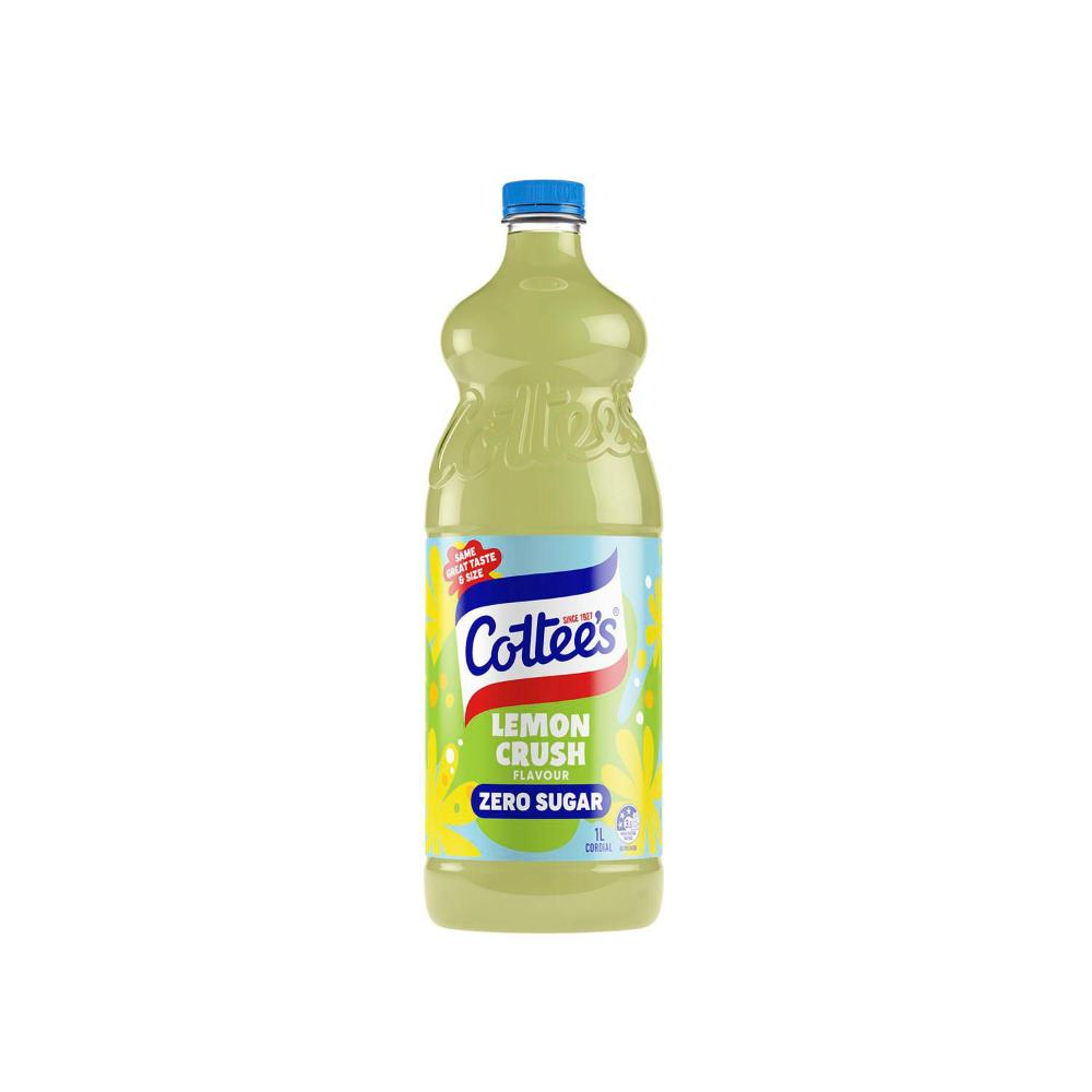 Buy Cottee's Cordial Lemon Crush Zero Sugar 1L | Coles