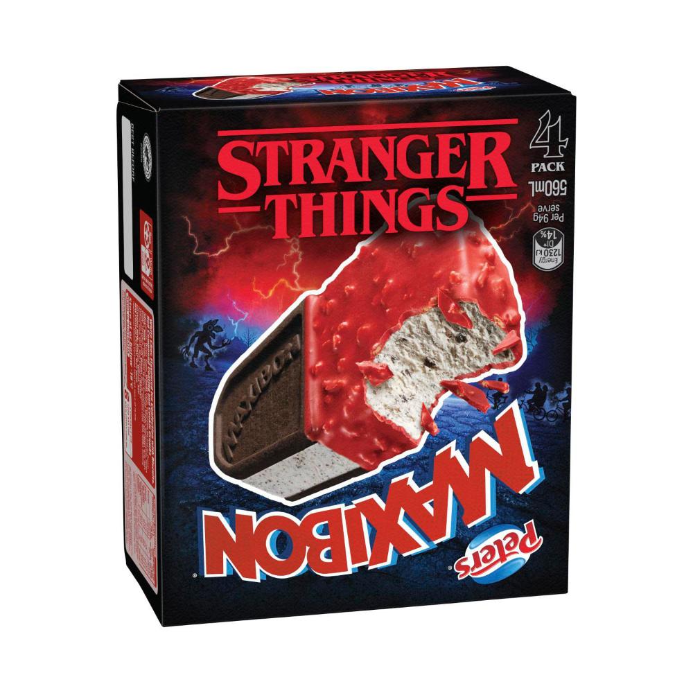 Buy Peters Maxibon Stranger Things Ice Cream 4 Pack 560mL | Coles