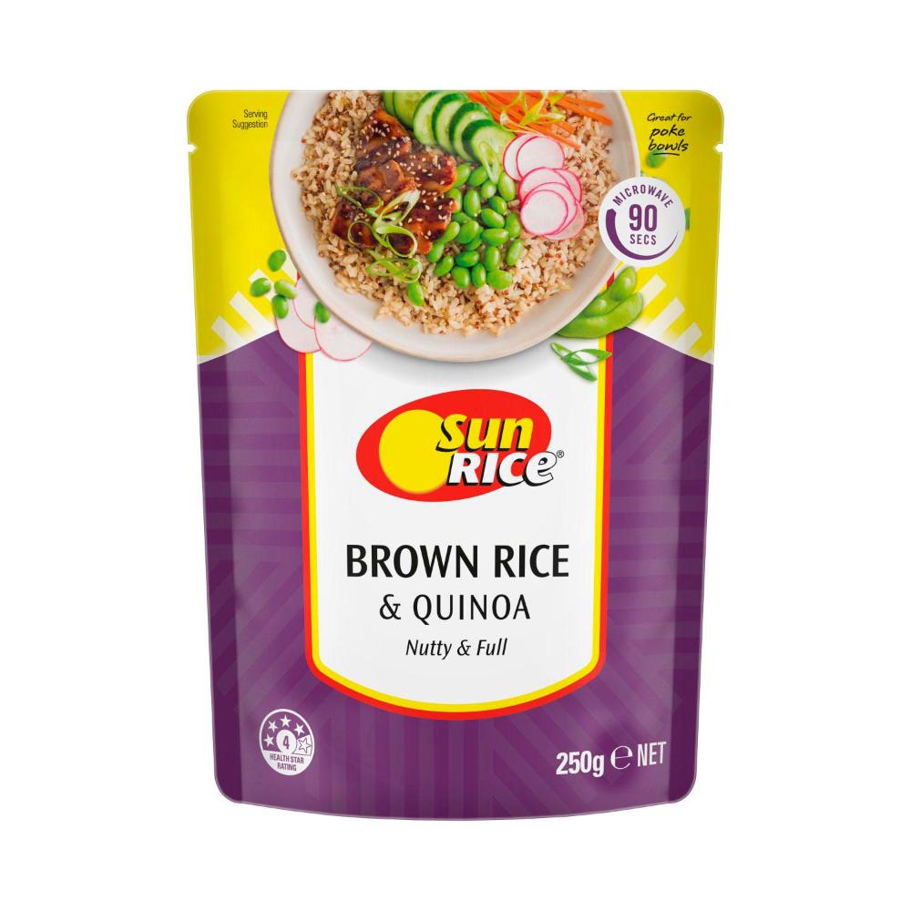 Buy Sunrice Microwave Brown Rice And Quinoa Pouch 250g | Coles