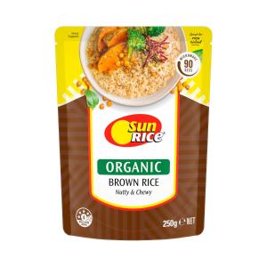 Buy Sunrice Microwave Organic Brown Rice Pouch 250g | Coles