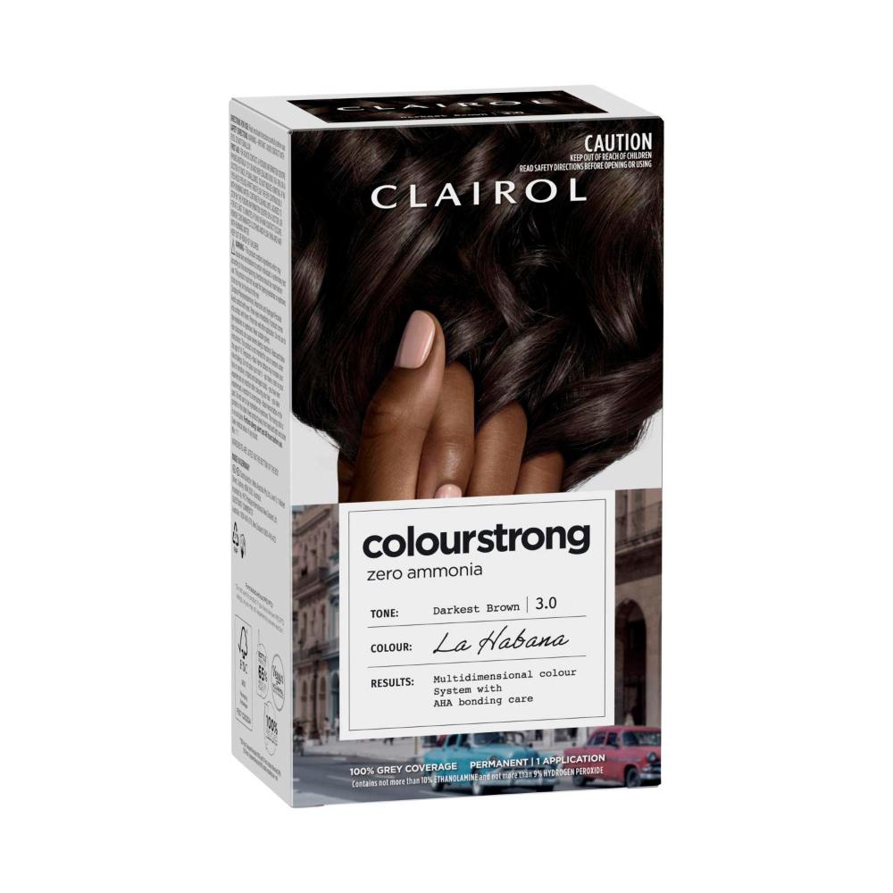 Buy Clairol Colour Strong 3.0 Darkest Brown 1 Pack | Coles