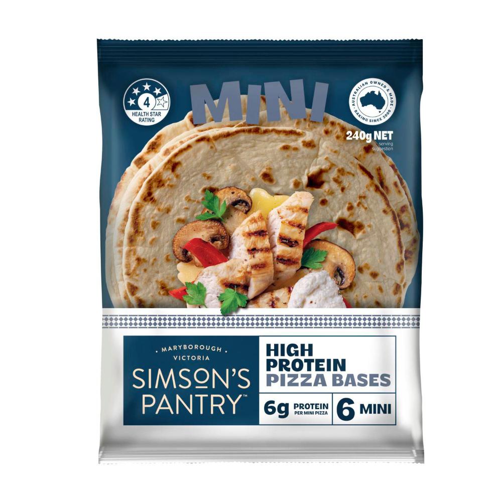 Buy Simson's Pantry High Protein Mini Pizza 6 Pack 240g | Coles