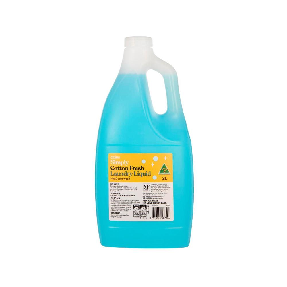 Buy Coles Simply Laundry Liquid Cotton Fresh 2L | Coles