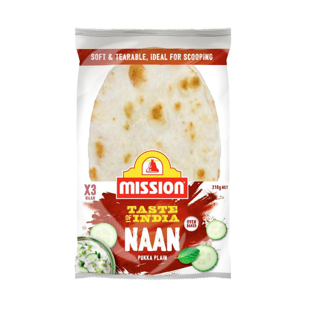 Buy Mission Plain Naan 210g | Coles