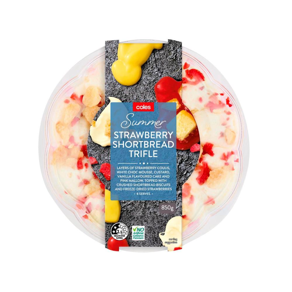 Buy Coles Summer Strawberry Shortbread Trifle 850g | Coles